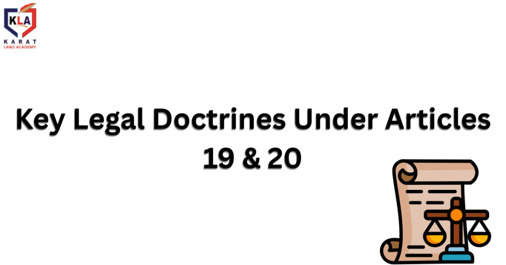 Key Legal Doctrines Under Articles 19 & 20